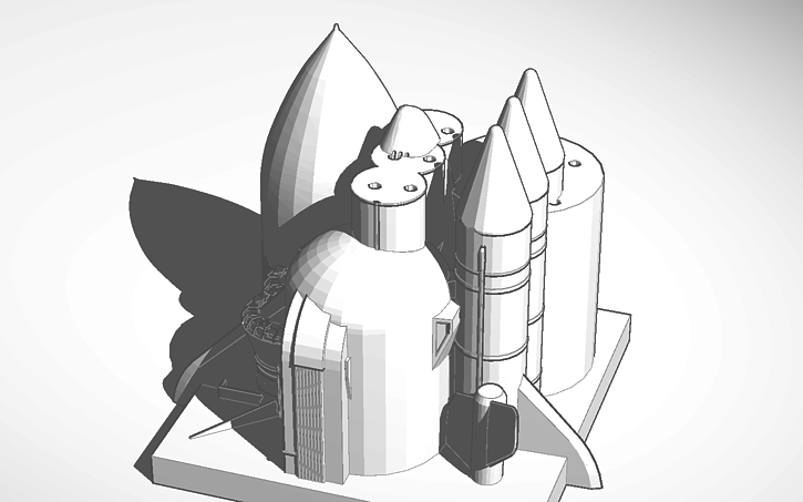 3D design Space shuttle on launch pad | Tinkercad