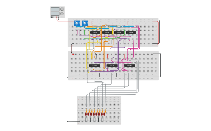 Circuit Design 4 Bit Binary Multiplier Tinkercad