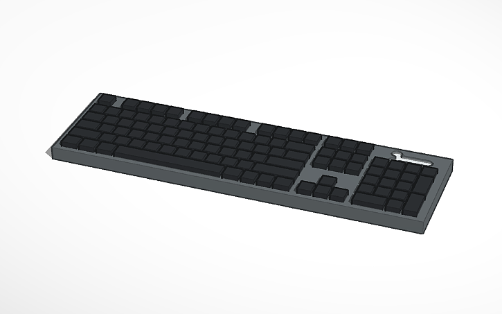 3D design accurate keyboard - Tinkercad