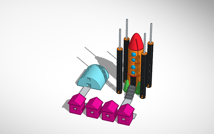 3D design ракета - Tinkercad