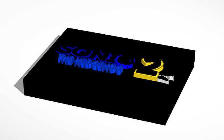 3D design Sonic The Hedgehog 2 Announcement Poster - Tinkercad