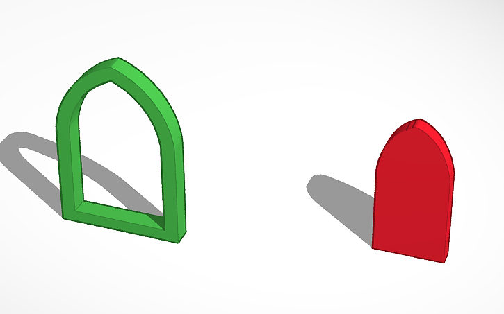 3D design Gothic Arch Simple - Tinkercad