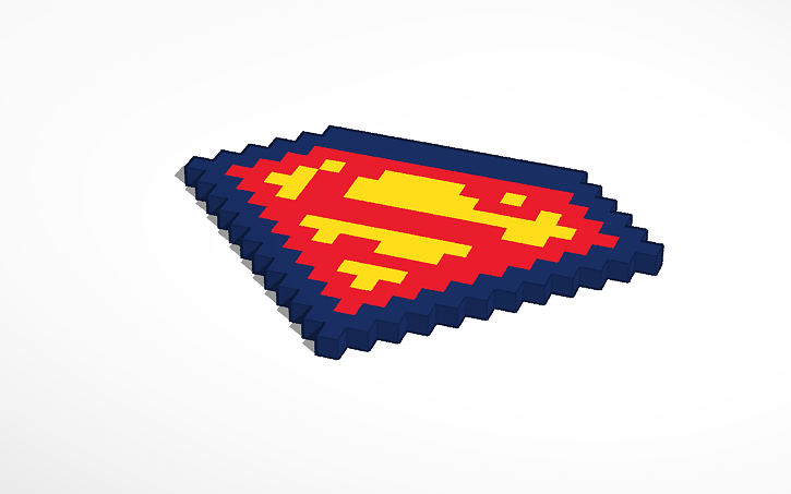 3D design superman logo - Tinkercad