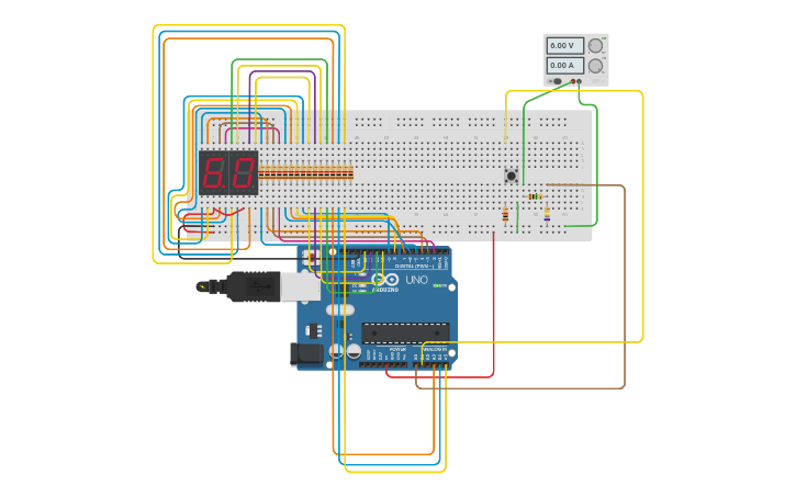 Circuit design Voltímetro | Tinkercad