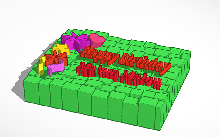 3D design Birthday - Tinkercad