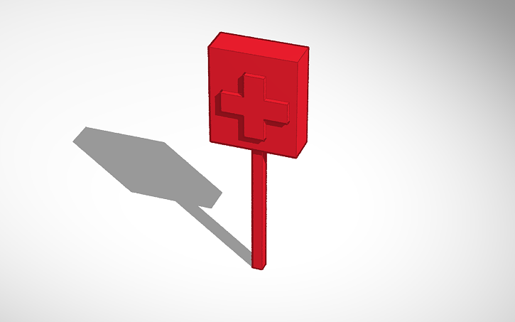 3D design hospital sign - Tinkercad