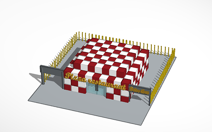 3D design Little pizza restaurant! - Tinkercad