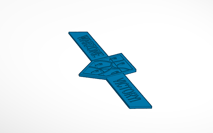 3D design warzone victory trophy - Tinkercad