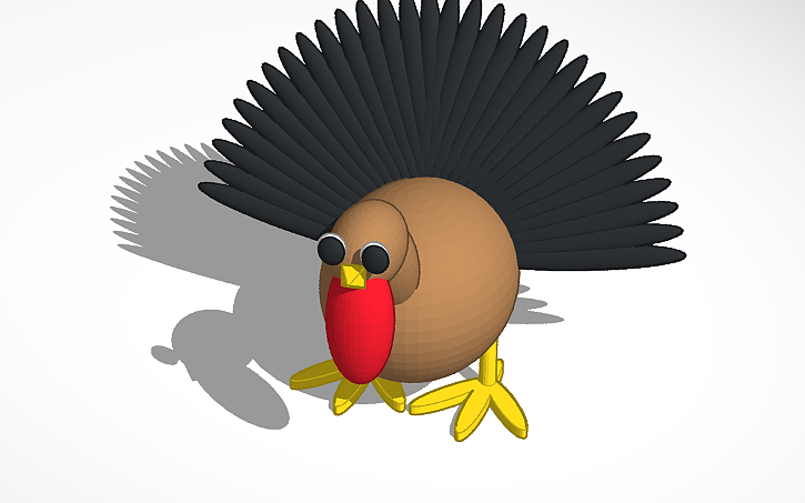 3D design Turkey by Alan V. Happy Thanksgiving! WalBrick - Tinkercad