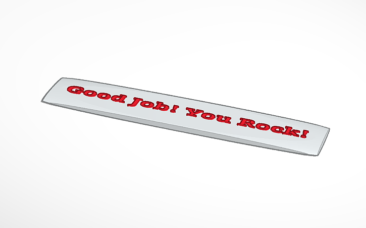 3D design You Rock Sign - Tinkercad