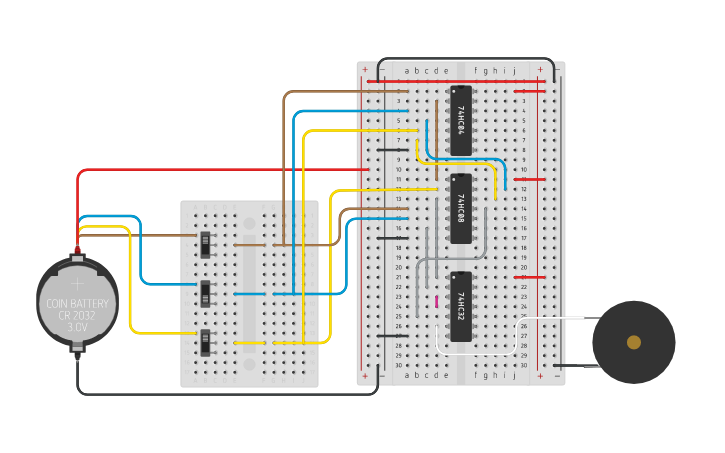 Circuit design Digital Logic Two Boards - Tinkercad