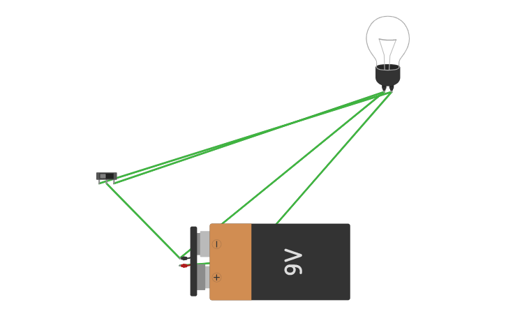 Circuit design Light bulb - Tinkercad
