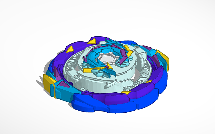 3D design Beyblade Burst Quadstrike Tsunami Leviathan - Tinkercad