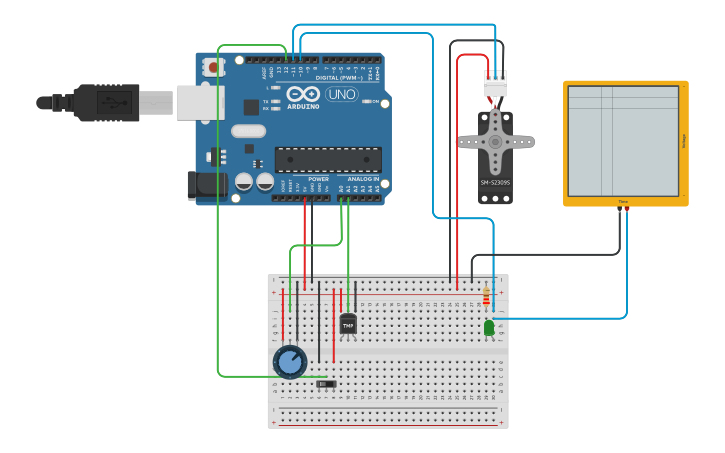 Circuit Design Copy Of Sensors And Actuators Elen Lab 5 Tinkercad