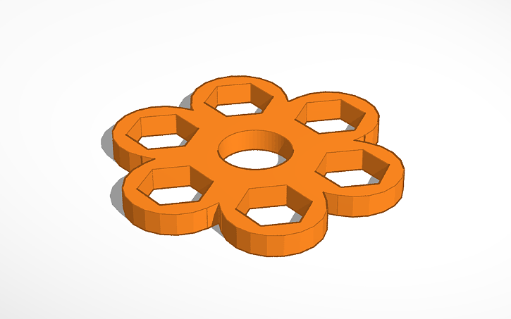 3D design Large Hex-Hex Fidget Spinner | Tinkercad