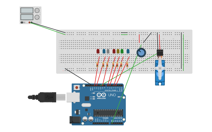 Circuit design Control Angular - Tinkercad