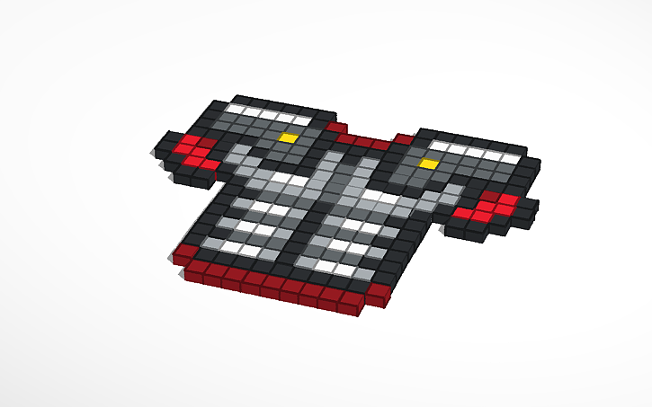 3D design Armor Chest Plate Pixel Art - Tinkercad