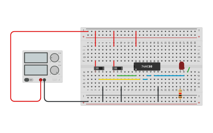 Circuit design AND GATE USING NAND GATE | Tinkercad