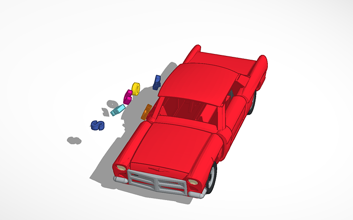 3D design banger car parts - Tinkercad