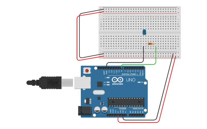 Circuit Design Led Blinking Using Arduino Tinkercad