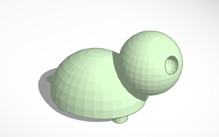 3D design Turtle Figure - Tinkercad