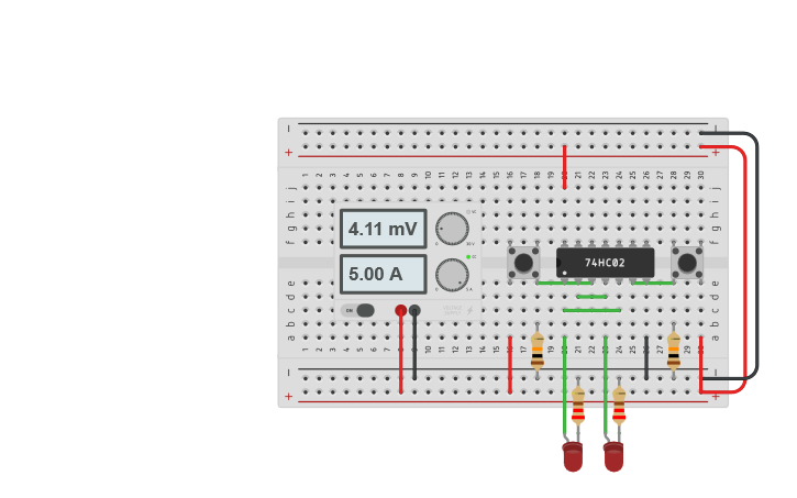 Circuit design SR Latch - Tinkercad