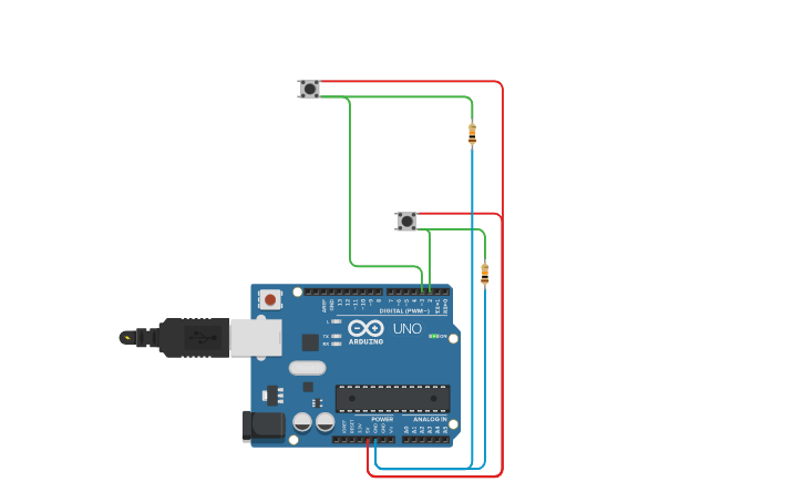 Circuit Design Interrupt Aufgabe 4 Tinkercad