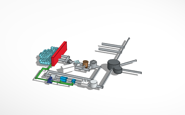 3D design Water filter plant - Tinkercad