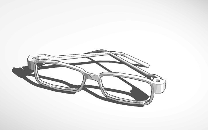 3D design First try on glasses - Tinkercad