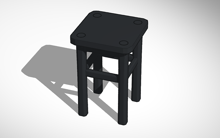 3D design stool - Tinkercad