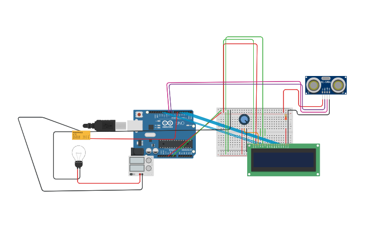 Circuit Design Automatic Water Level Sensor And Pump Control Tinkercad