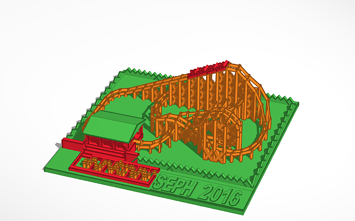 3D design ROLLER COASTER - Tinkercad