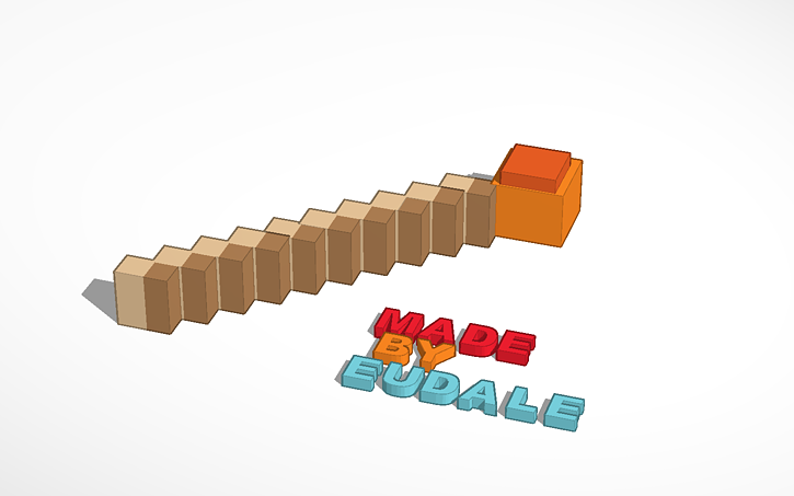 3D design The one Wizard Staff - Tinkercad