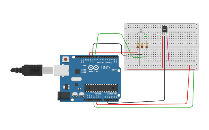 Circuit design health monitoring system - Tinkercad
