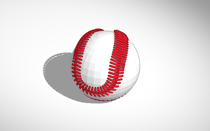 3D design BaseBall - Tinkercad