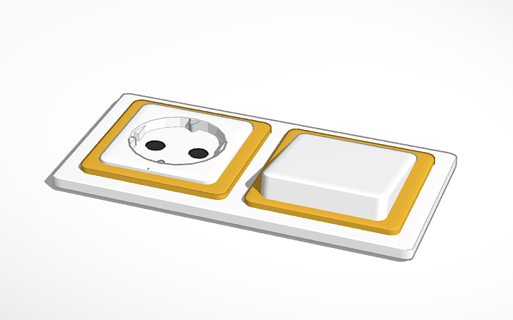3D design Enchufe&Interuptor - Tinkercad