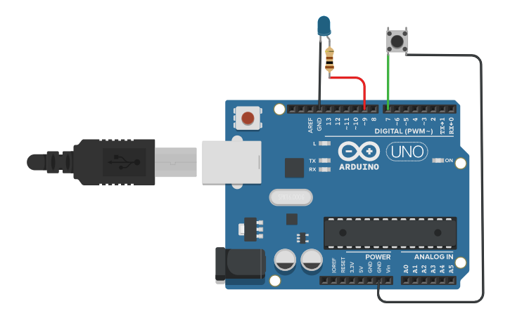 Circuit design Aula 12 - Botões_1 - Curso de Arduino para Modelismo ...