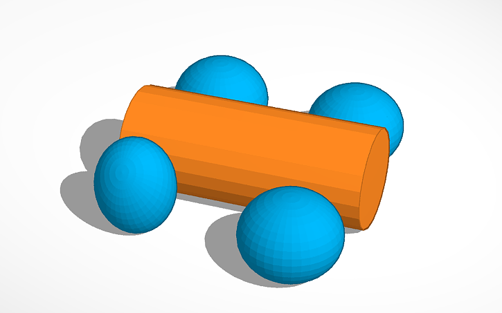 3D design Wind-up car - Tinkercad