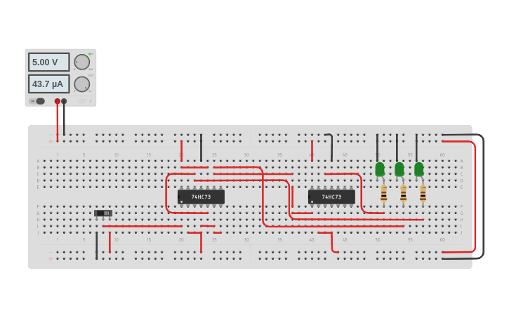 Circuit Design 3 Bit Sync Up Counter Tinkercad