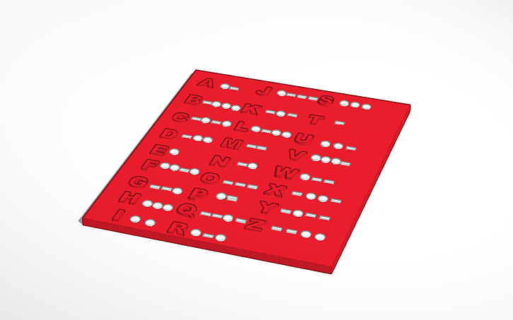 3D design morse code - Tinkercad