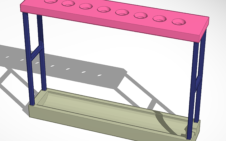 3D design Pipette Rack - Tinkercad