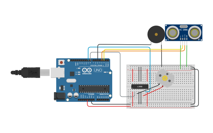 Circuit design Water Level - Tinkercad