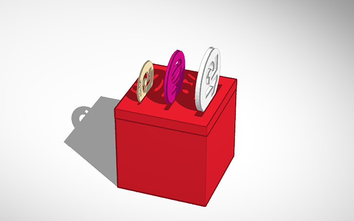 3D design Token Box with TokenS - Tinkercad