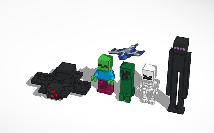 3D design lego minecraft mobi | Tinkercad
