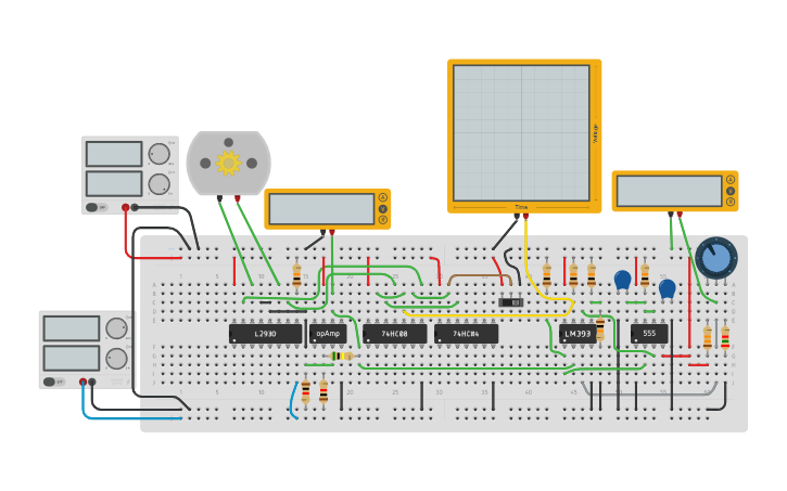 Circuit design DC Motor - Tinkercad