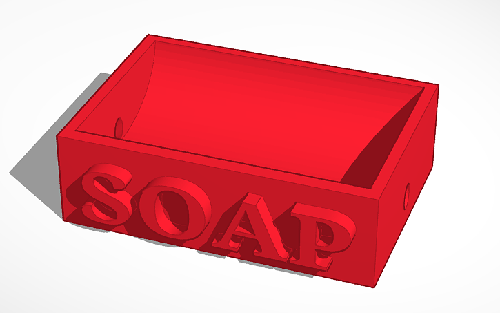 3D Design Curved Soap Dish With Drain Holes Tinkercad 3d-design-curved-soap-dish-with-drain-holes-tinkercad
