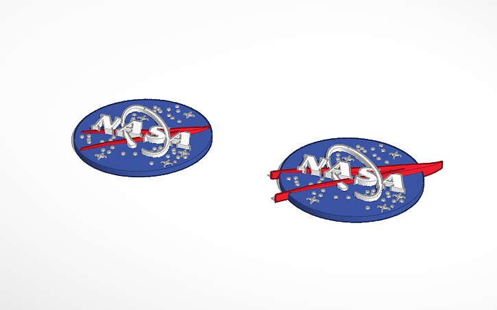 3D design NASA Logo for CNC carving | Tinkercad