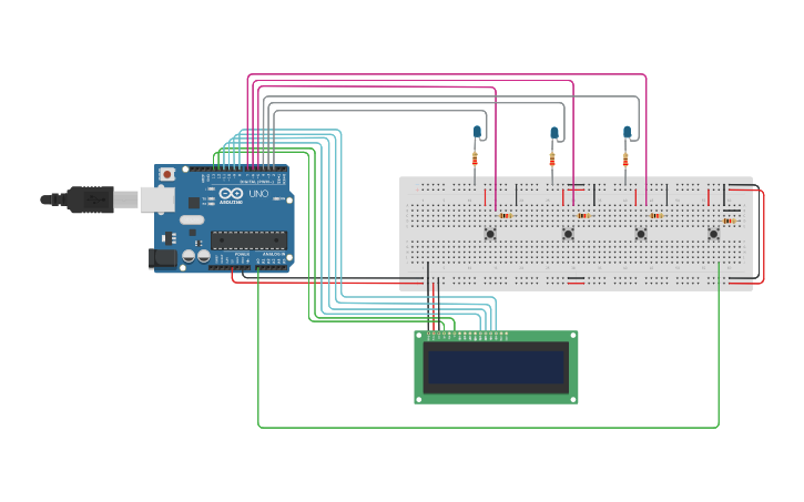 Circuit design 3 BICICLETAS | Tinkercad