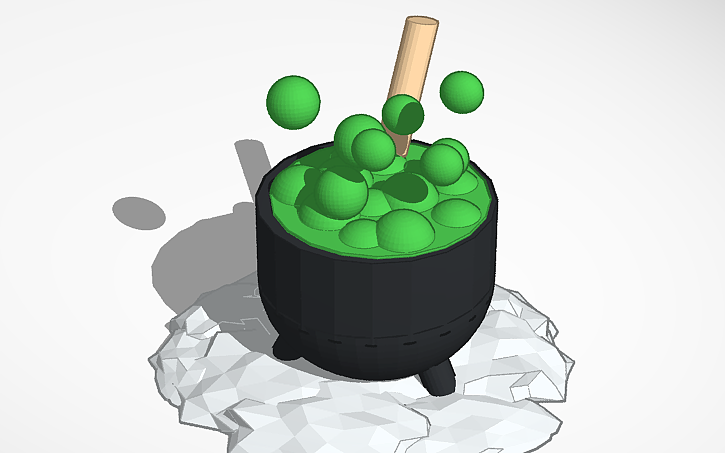 3D design Caldron Halloween day 7 - Tinkercad