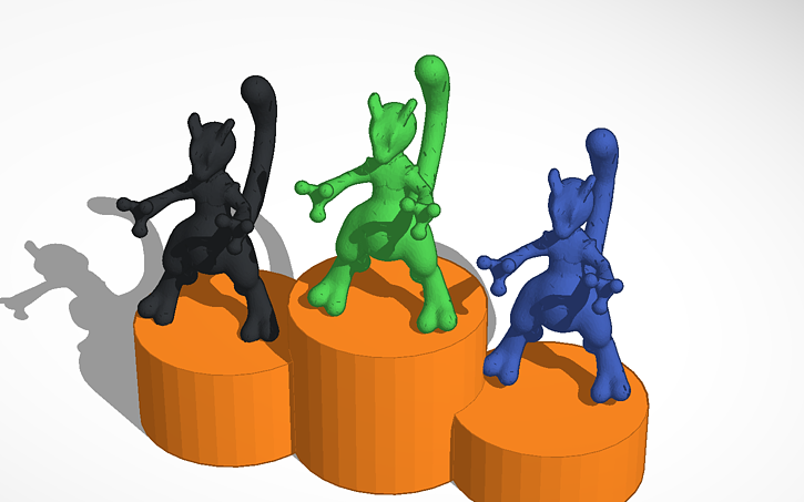 3D design Mewtwo - Tinkercad
